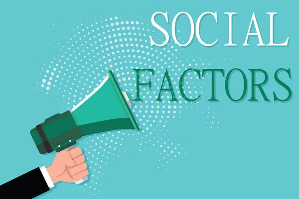 Conceptual hand writing showing Social Factors. Business photo ...