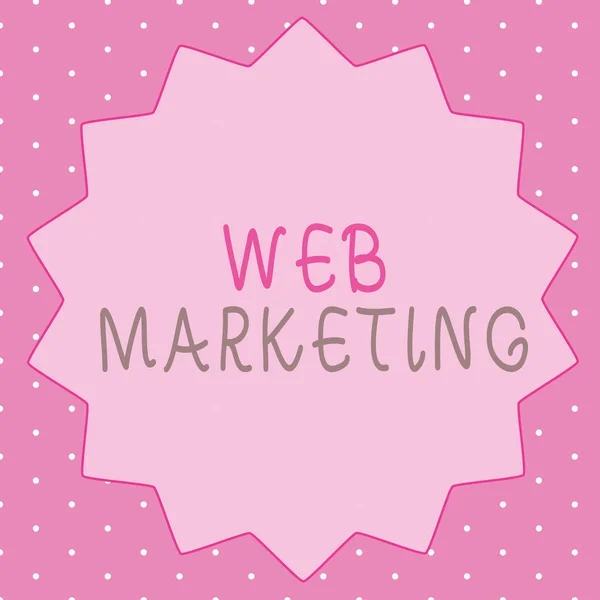 Writing note showing Web Marketing. Business photo showcasing ...