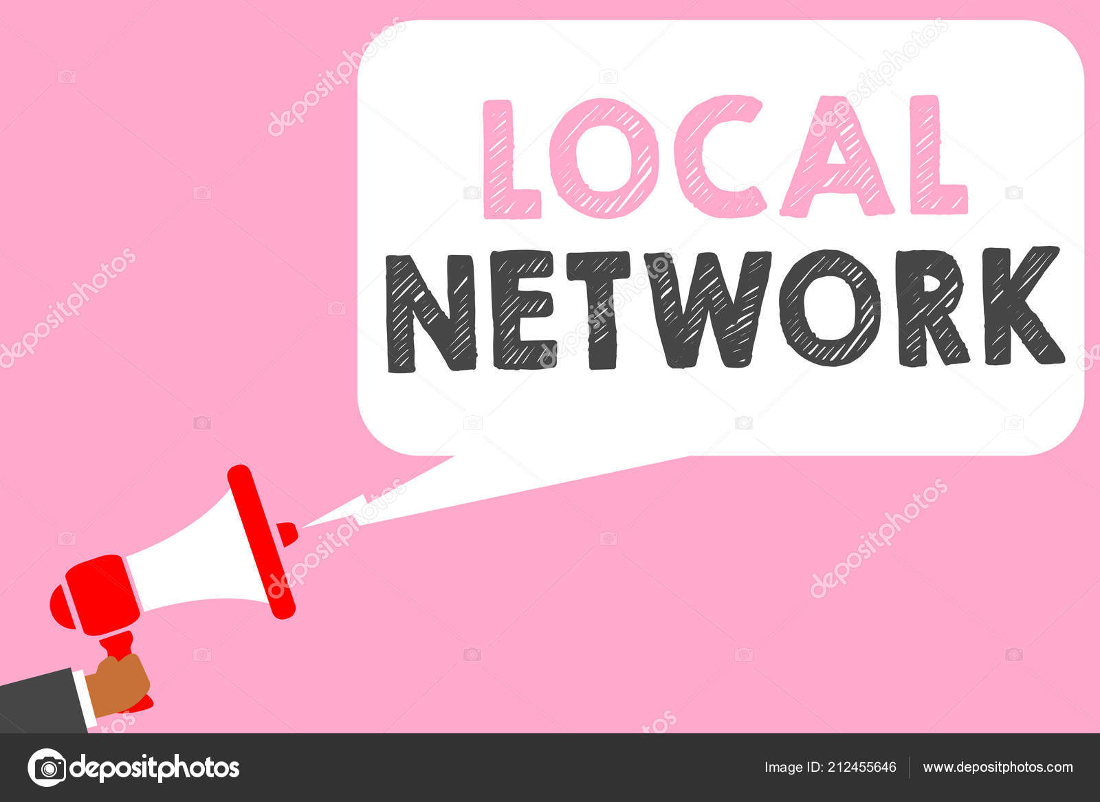 Text sign showing Local Network. Conceptual photo Intranet LAN Radio ...