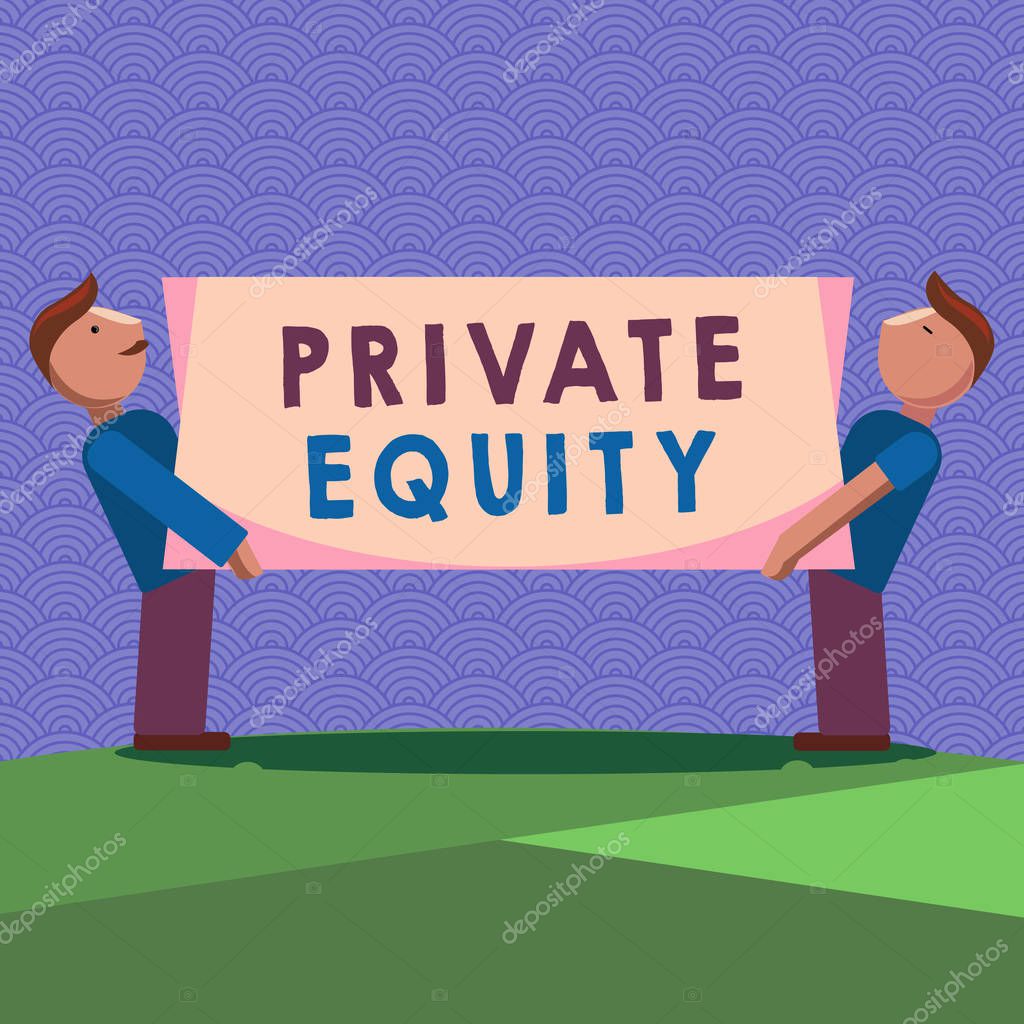 Escritura a mano de texto de capital privado. Concepto que significa ...