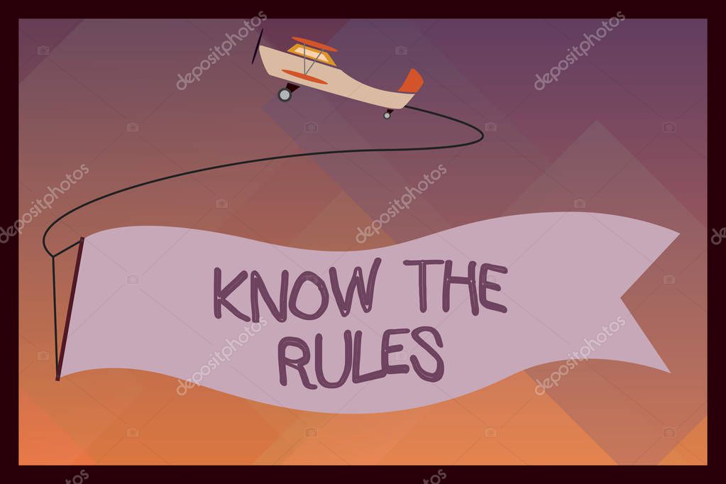 Texto manuscrito Conozca las reglas. Concepto significado Aprende el ...