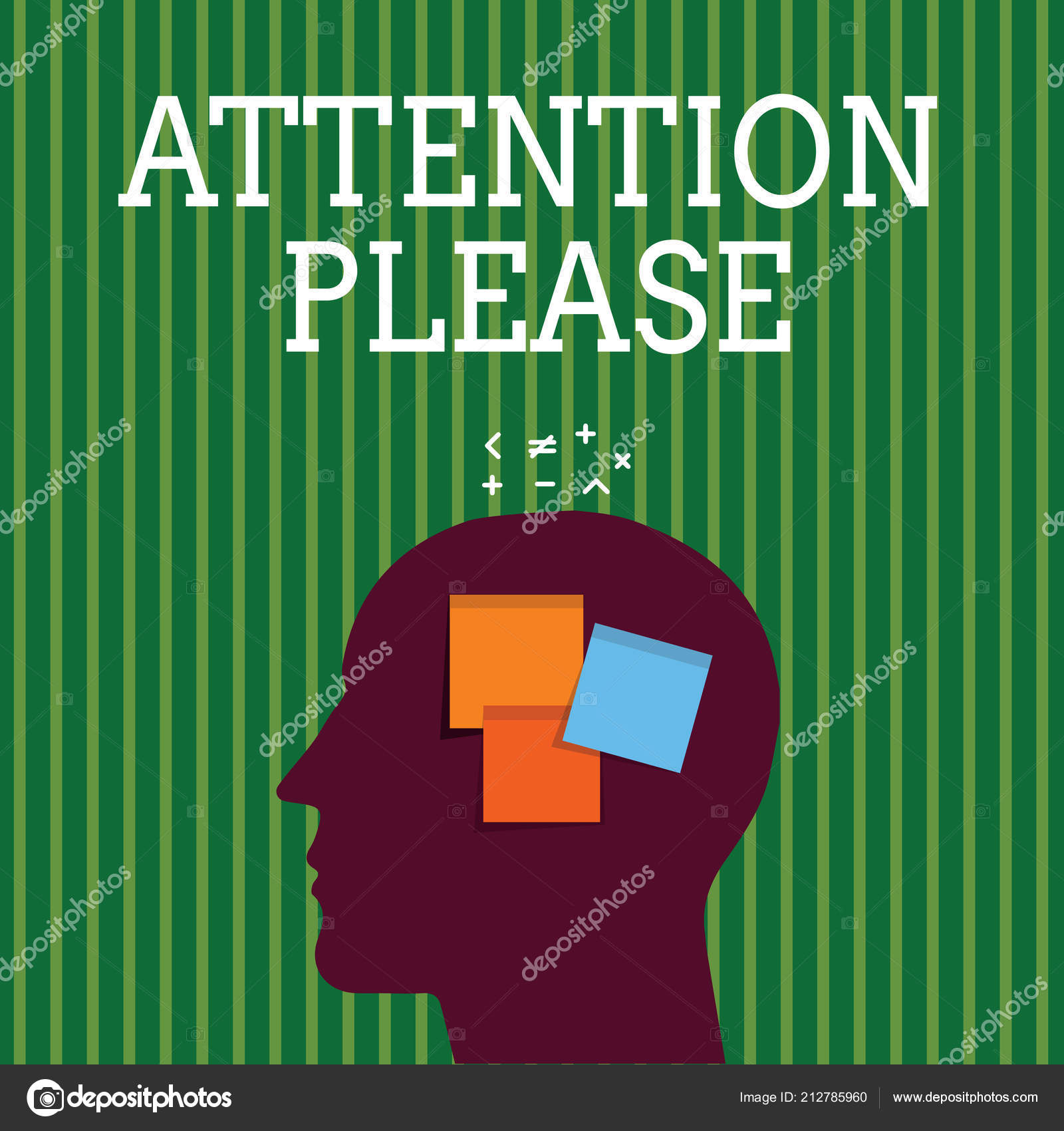 Handwriting text writing Attention Please. Concept meaning asking ...