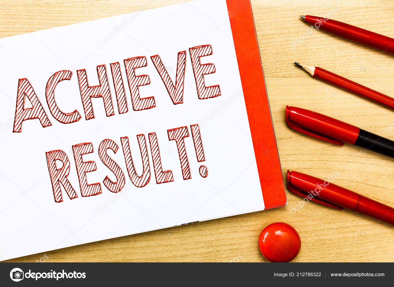 Escritura a mano escritura de texto Lograr resultados. Concepto ...