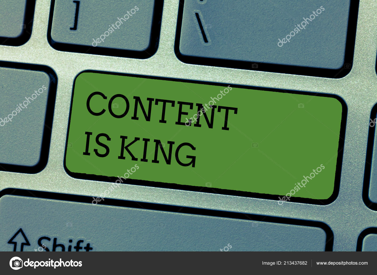 Writing note showing Content Is King. Business photo showcasing Content ...