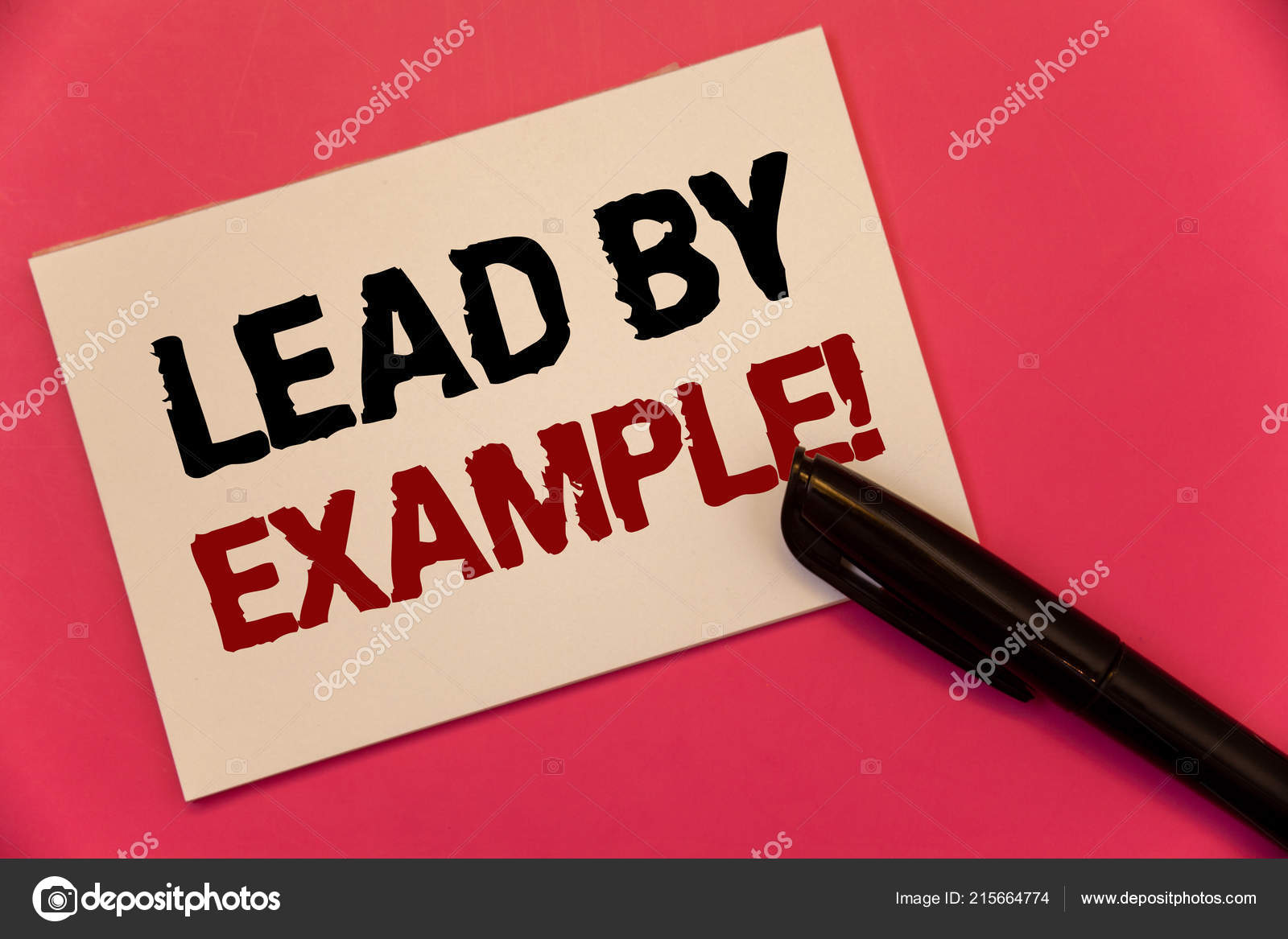 Text sign showing Lead By Example Motivational Call. Conceptual photo ...