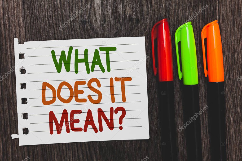 Texto manuscrito ¿Qué significa la pregunta. Concepto significado Dame ...