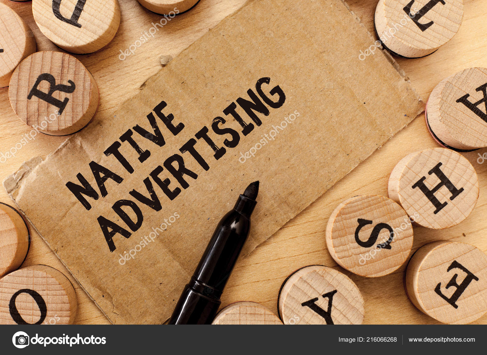 Handwriting text writing Native Advertising. Concept meaning Online ...