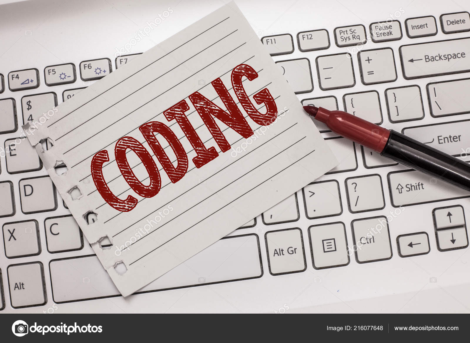 Text sign showing Coding. Conceptual photo assigning code to something ...