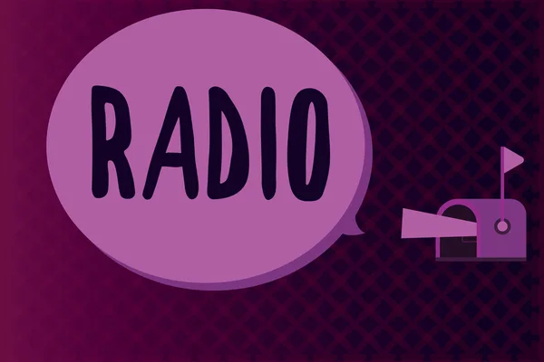 Conceptual hand writing showing Radio. Business photo showcasing ...
