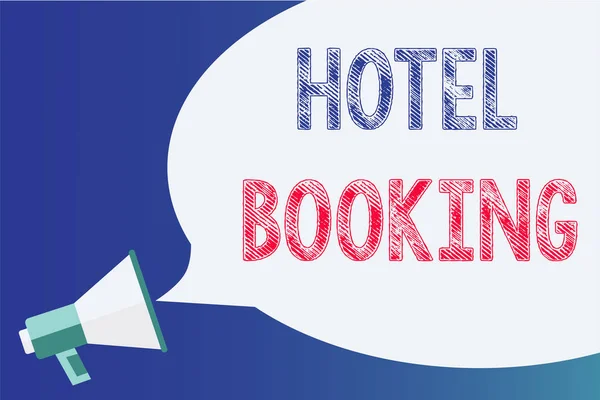 Text sign showing Hotel Booking. Conceptual photo Online Reservations ...