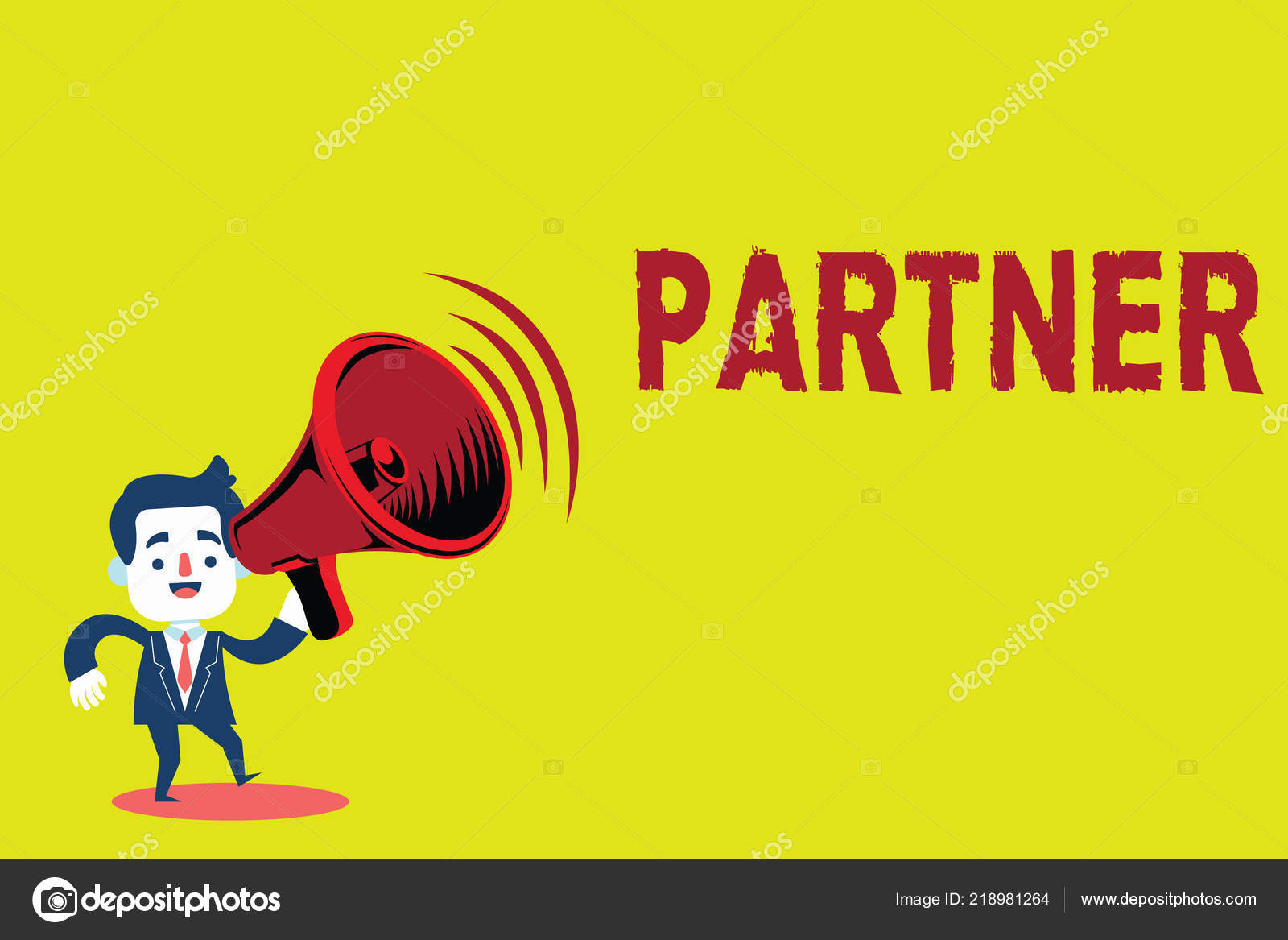 Handwriting text Partner. Concept meaning People engaged together in ...