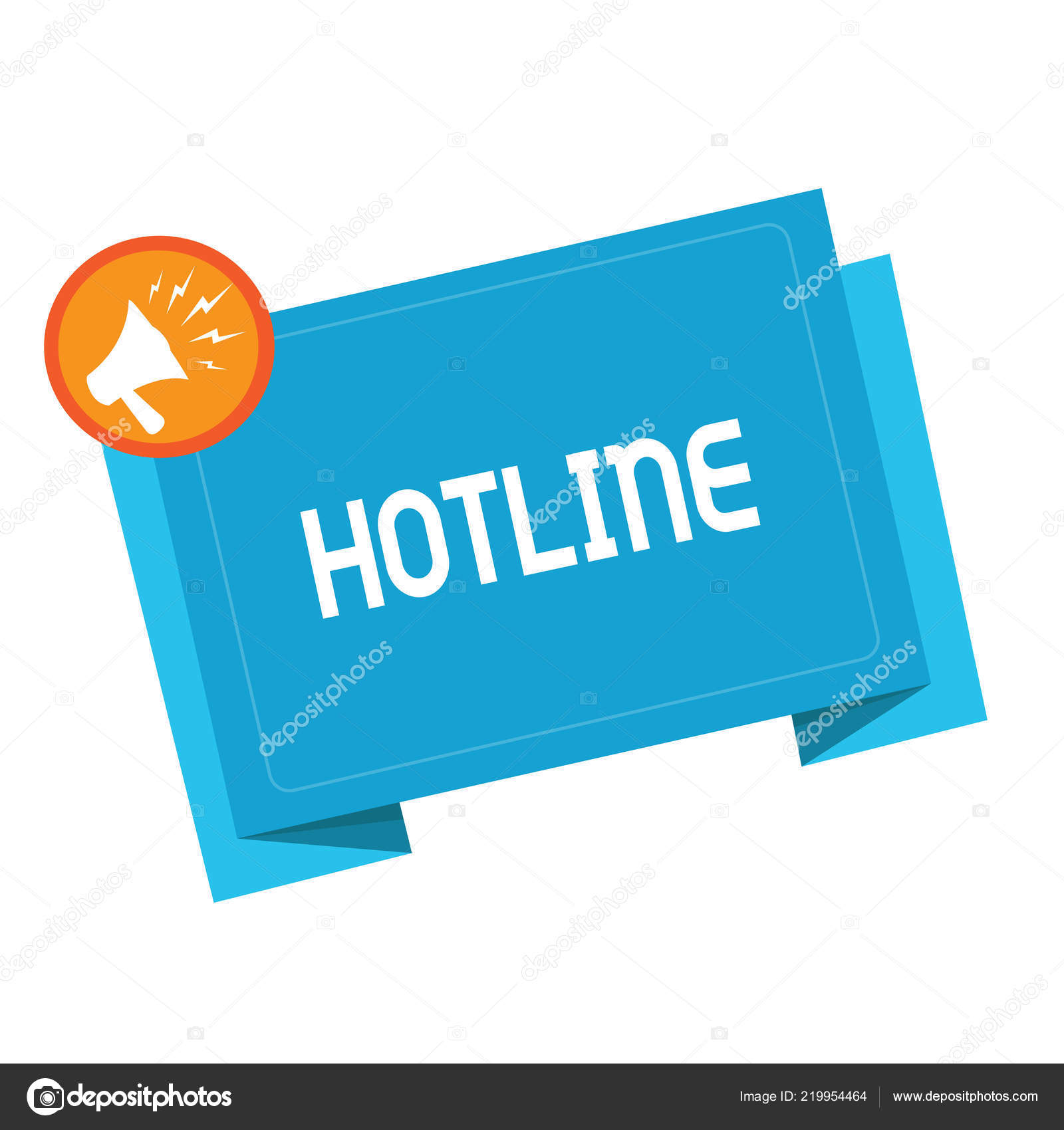 Text sign showing Hotline. Conceptual photo Direct telephone line set ...