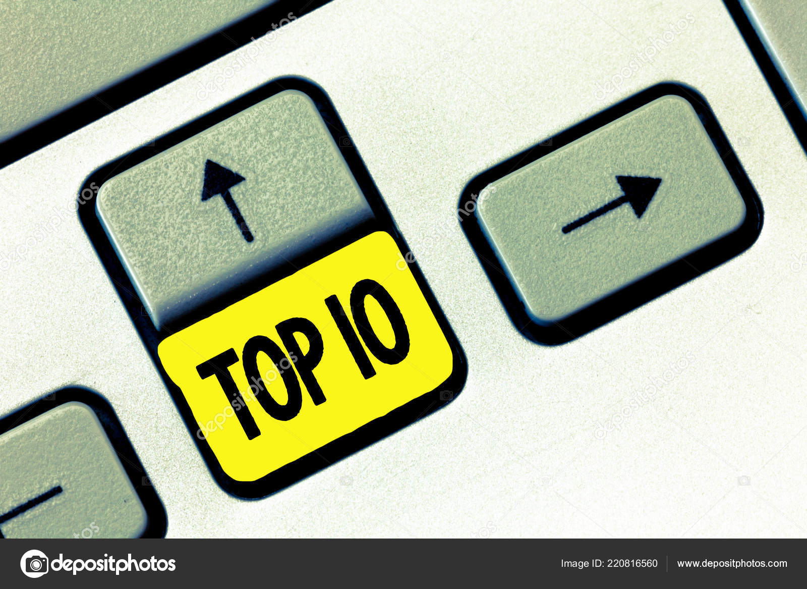 Writing note showing Top 10. Business photo showcasing List of most ...