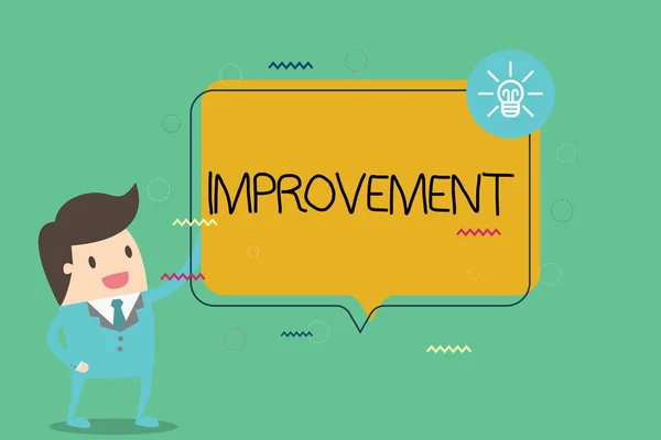 Writing note showing Improvement. Business photo showcasing Make things ...