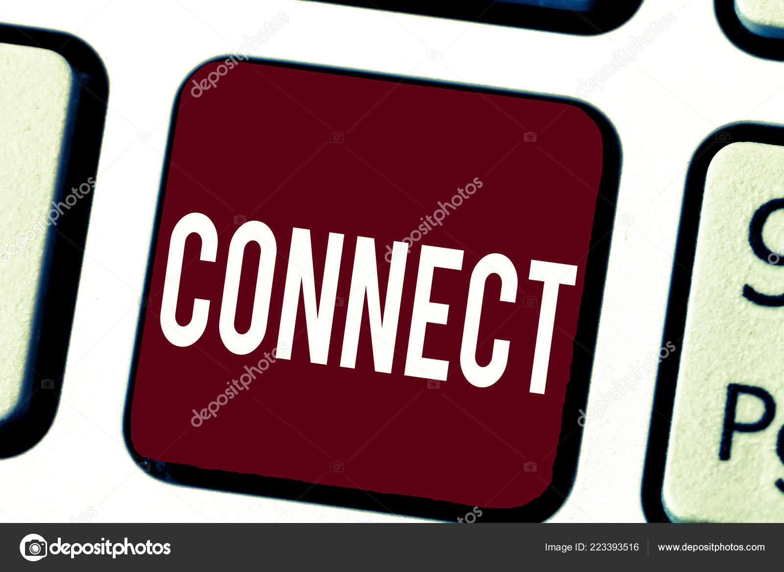 Text sign showing Connect. Conceptual photo Being together Contact ...