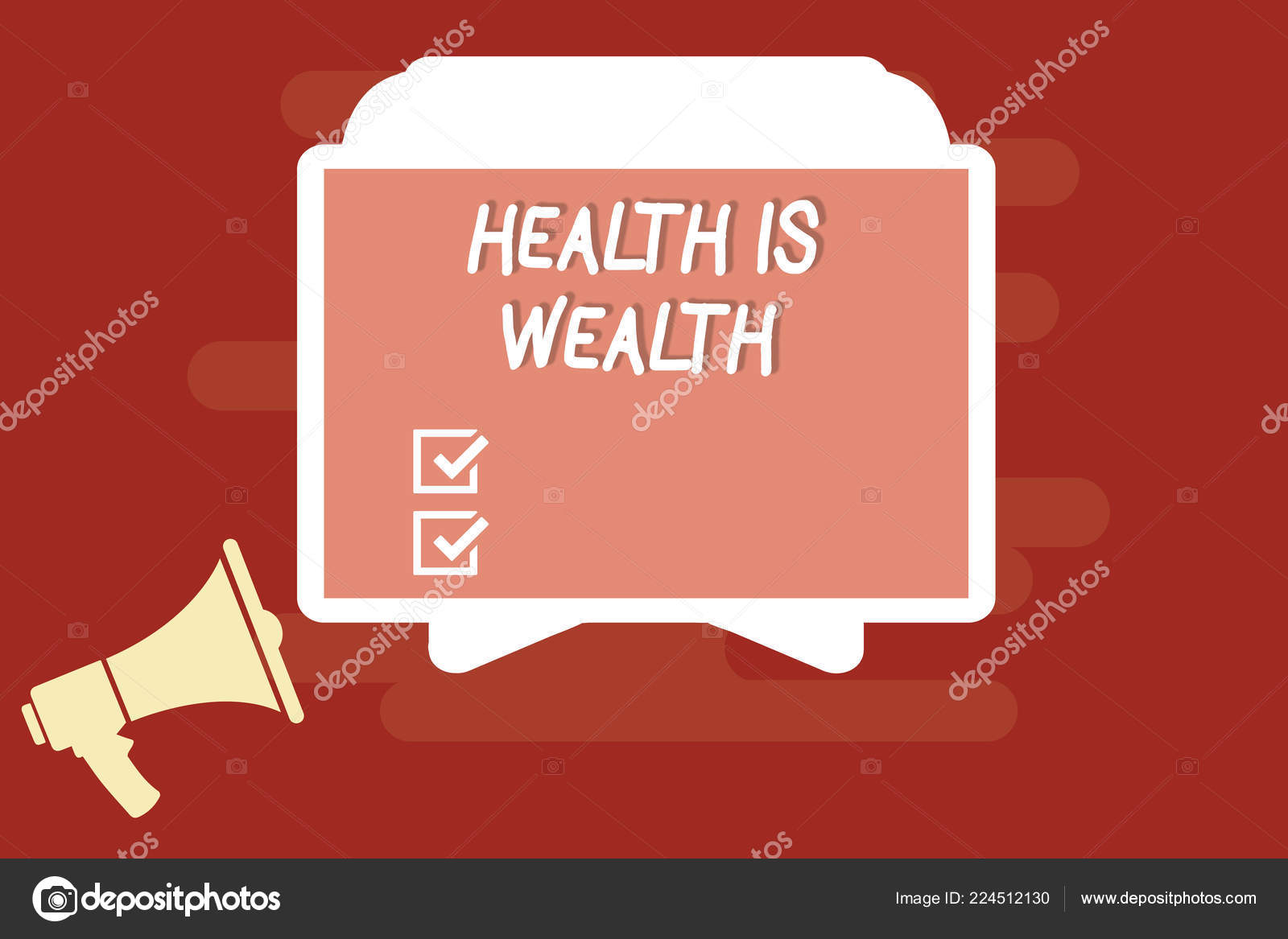 Text sign showing Health Is Wealth. Conceptual photo Being healthy is ...