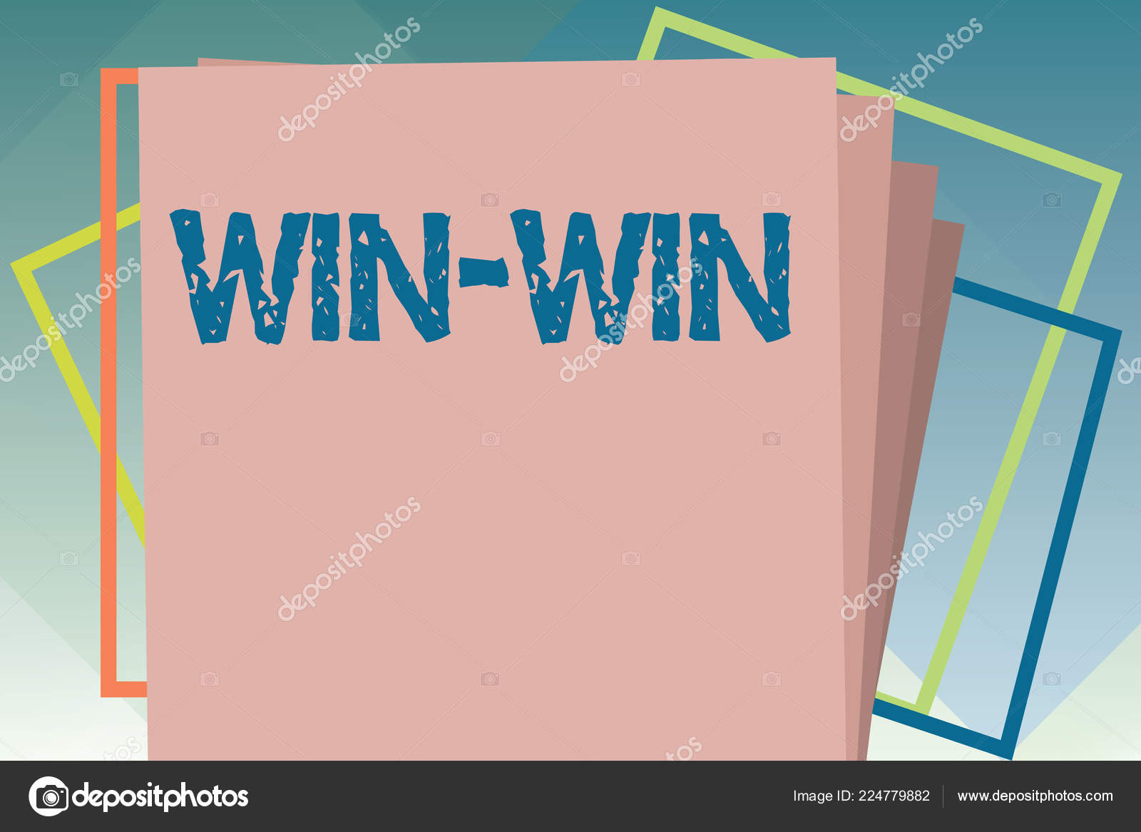 Handwriting text Win Win. Concept meaning Strategy for both parts ...