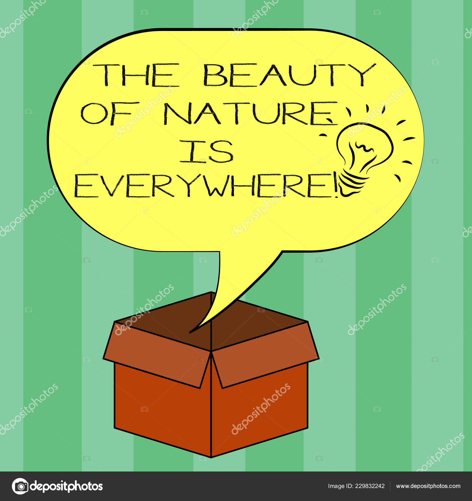 Handwriting text writing The Beauty Of Nature Is Everywhere. Concept ...