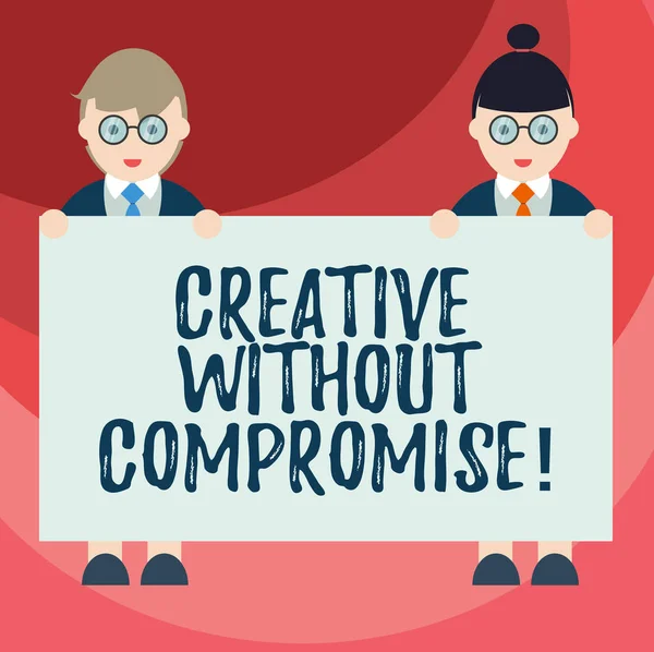 Signo de texto que muestra Creative Without Compromise. Foto conceptual ...
