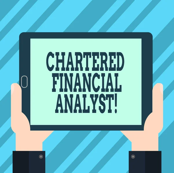 Text sign showing Chartered Financial Analyst. Conceptual photo ...