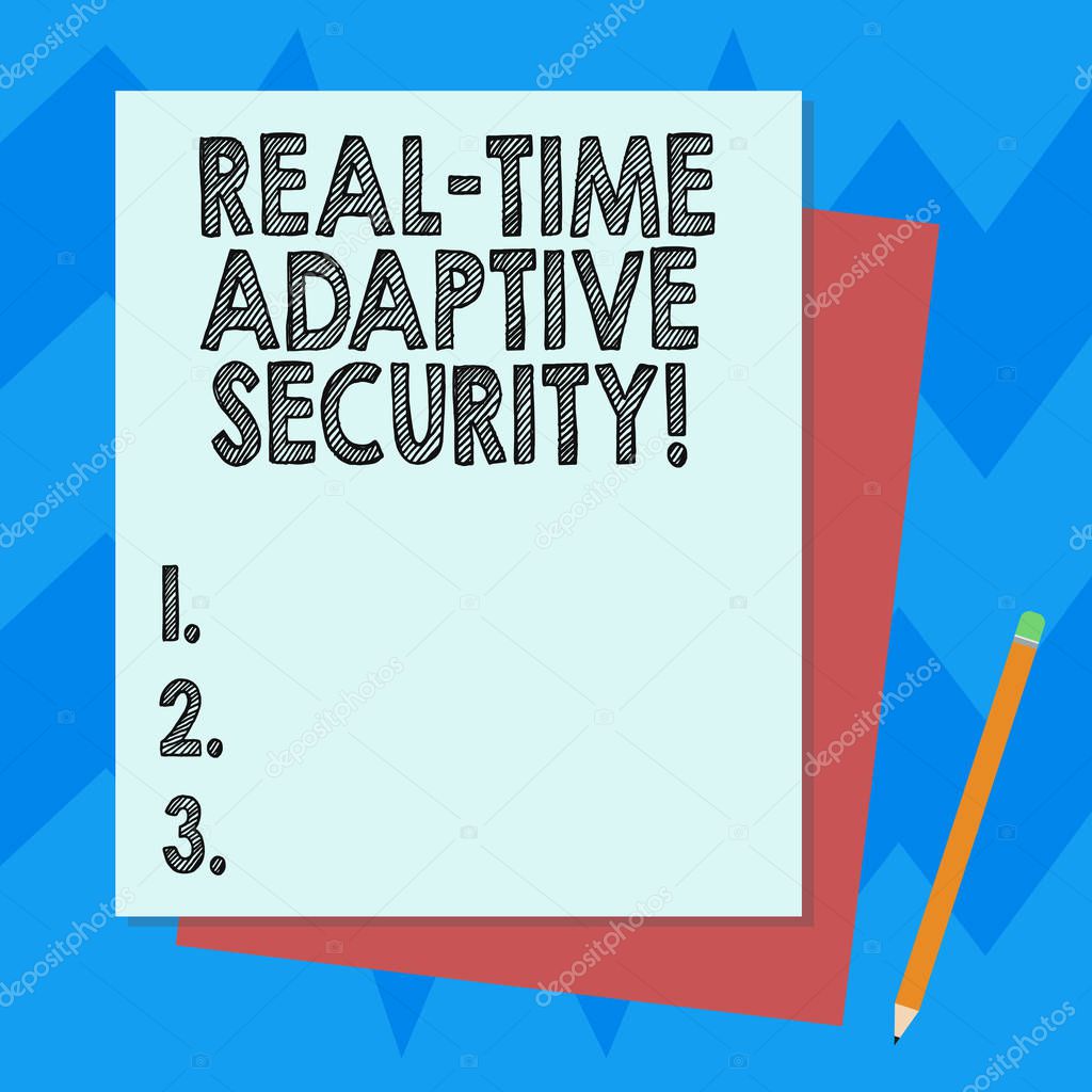 Nota de escritura que muestra la seguridad adaptativa en tiempo real ...
