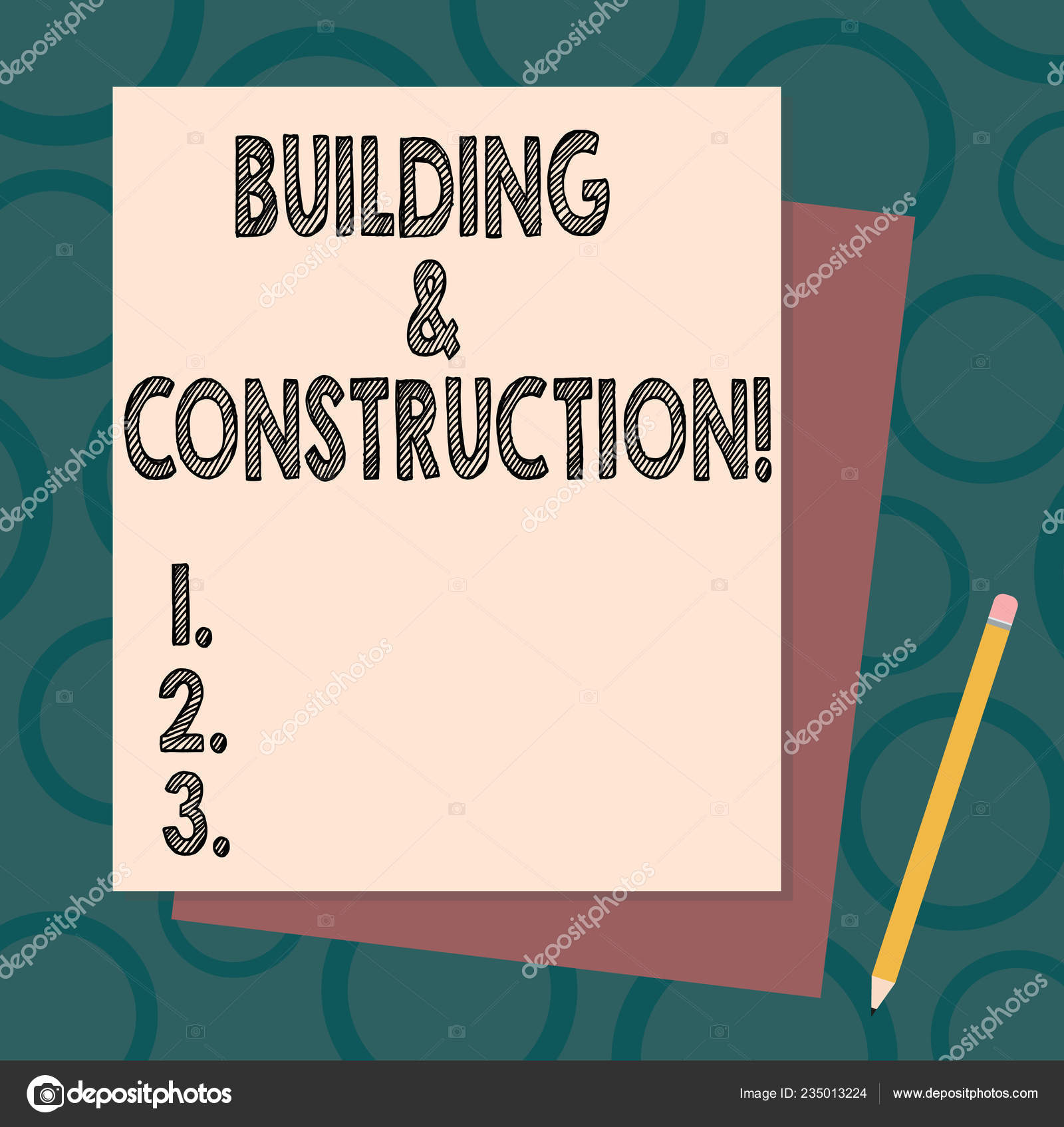 Handwriting text writing Building And Construction. Concept meaning The ...