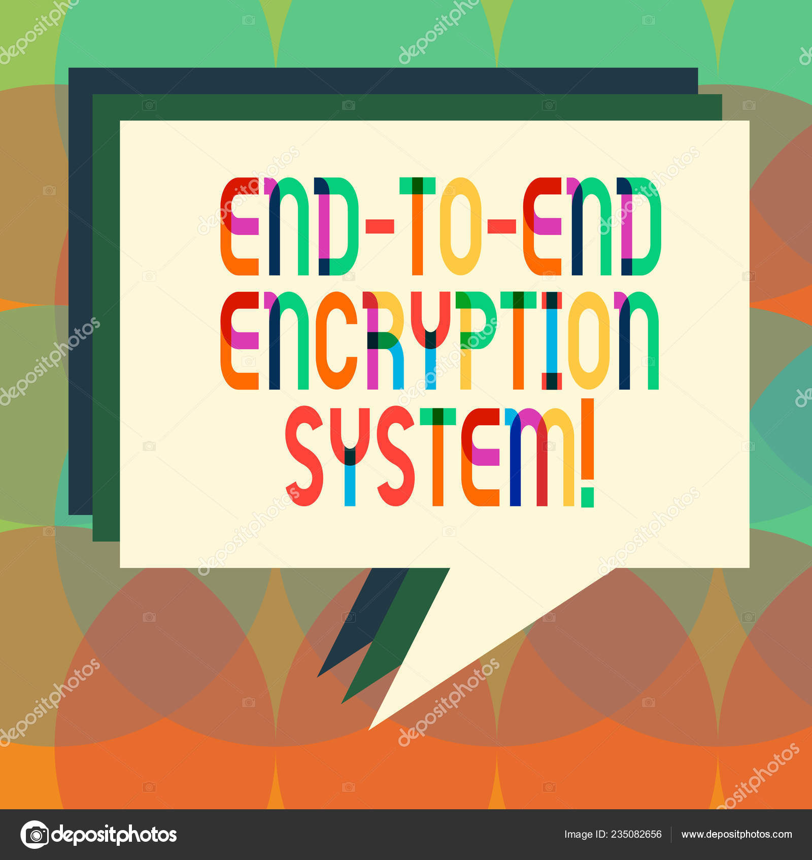Word writing text End To End Encryption System. Business concept for ...