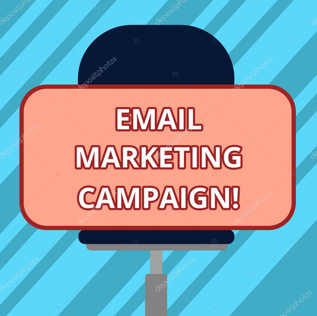 Signo de texto mostrando Campaña de Email Marketing. Foto conceptual ...