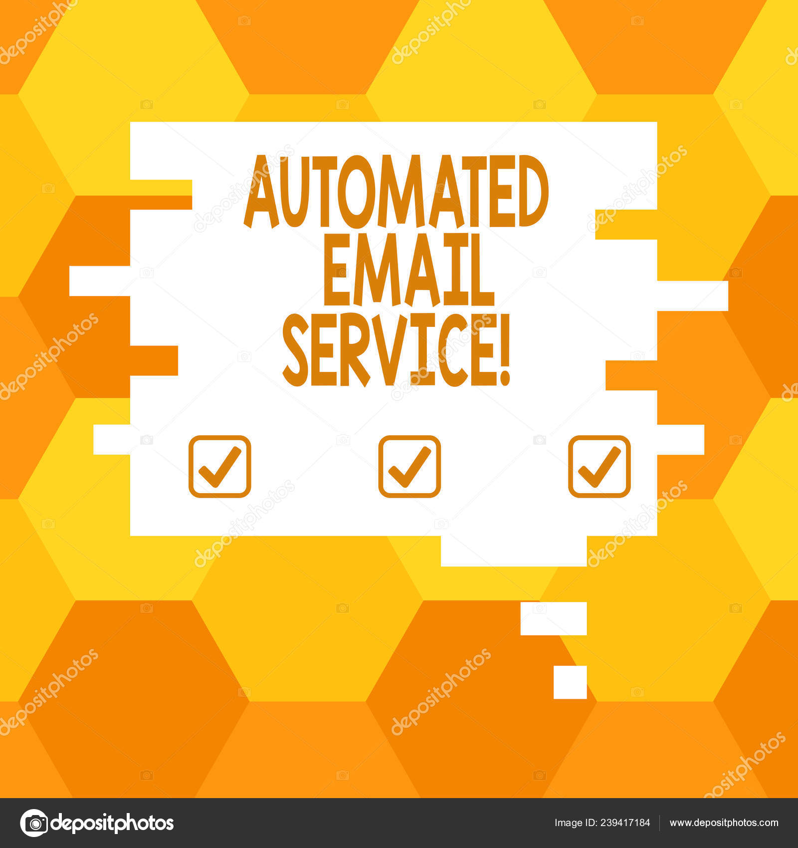 Handwriting text Automated Email Service. Concept meaning automatic ...