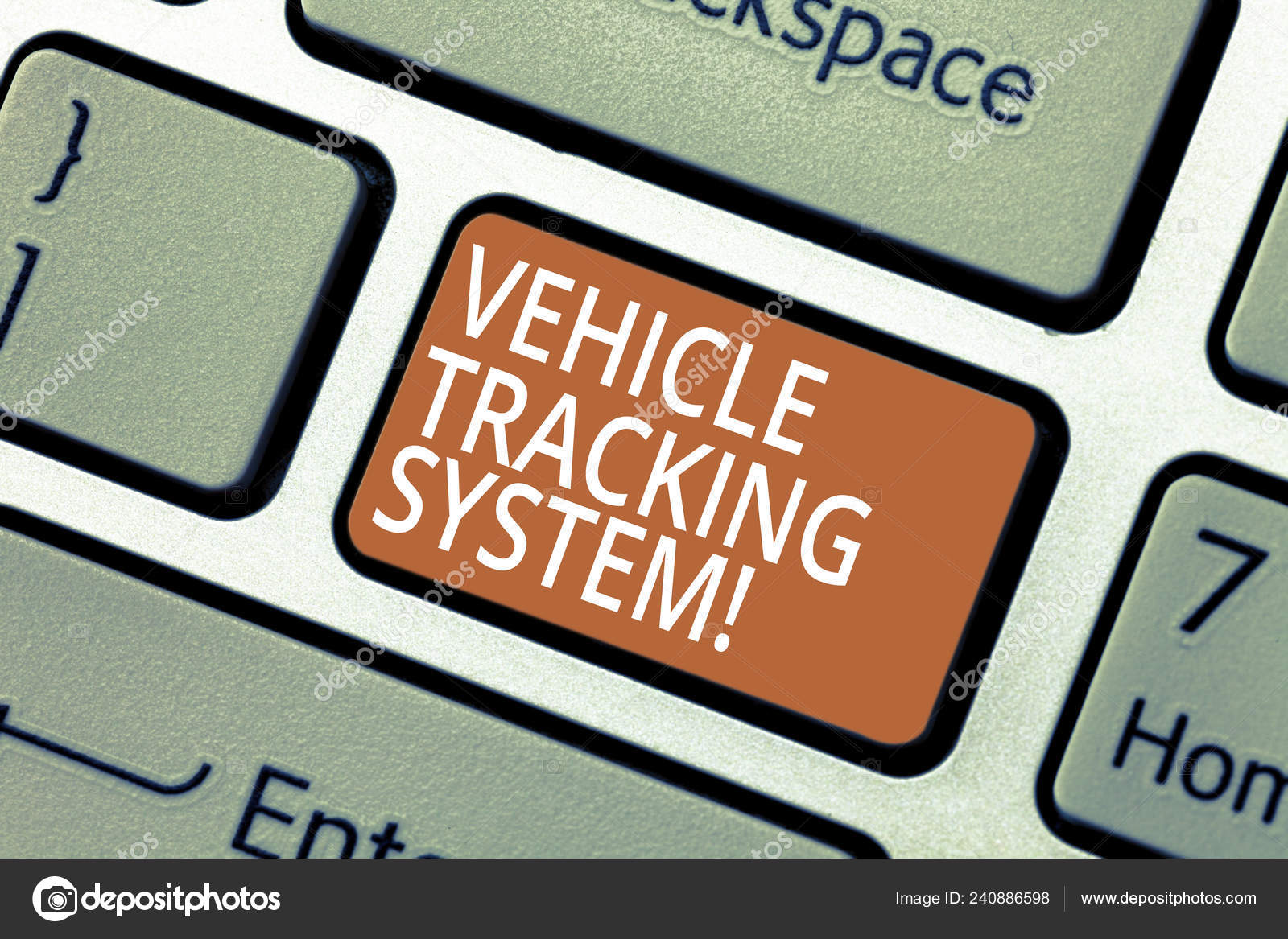 Handwriting text Vehicle Tracking System. Concept meaning monitoring ...