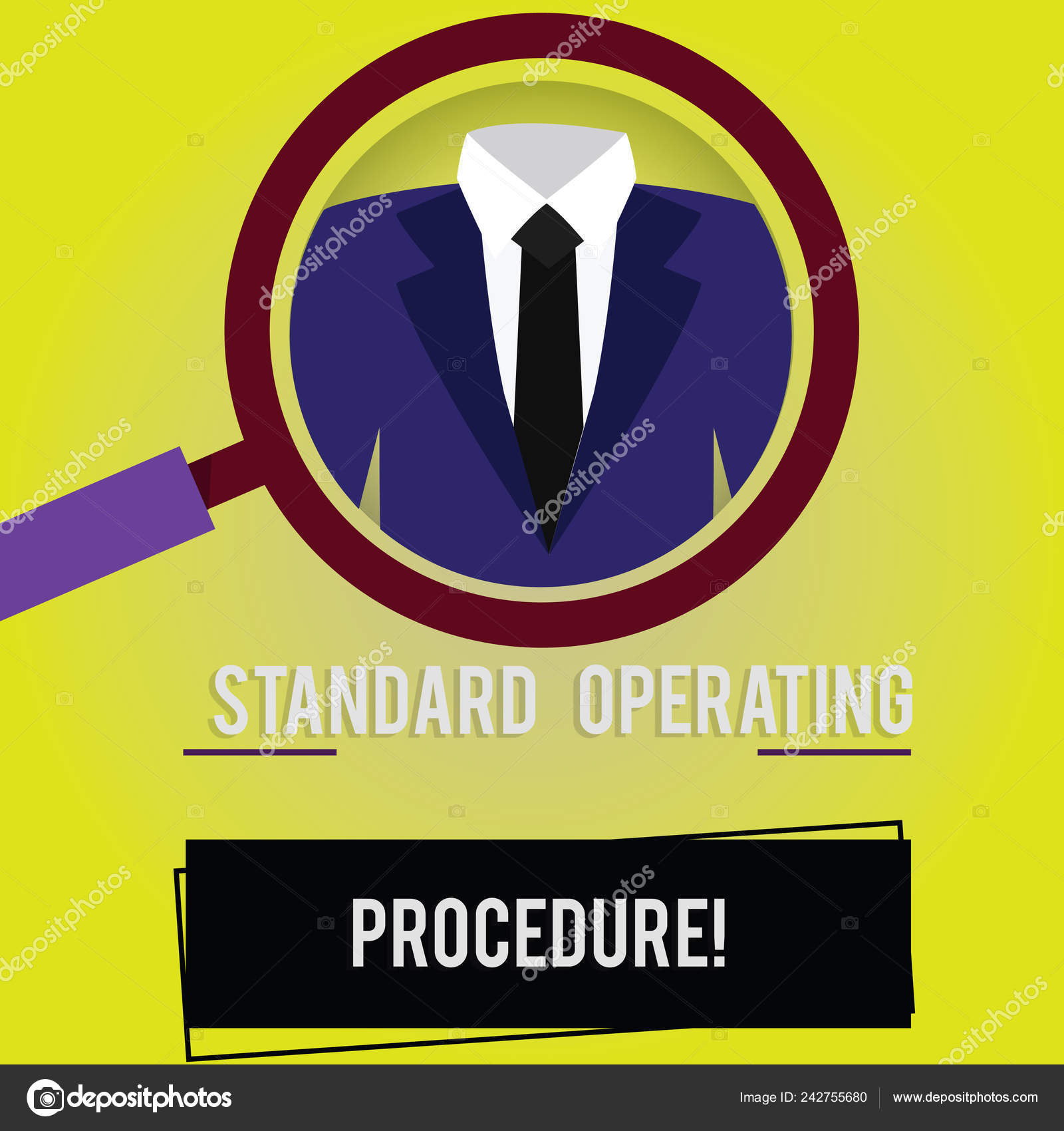 Handwriting text Standard Operating Procedure. Concept meaning Detailed ...