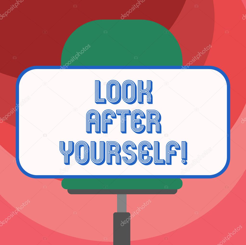 Signo de texto que muestra Cuídate. Foto conceptual cuidar de usted ...