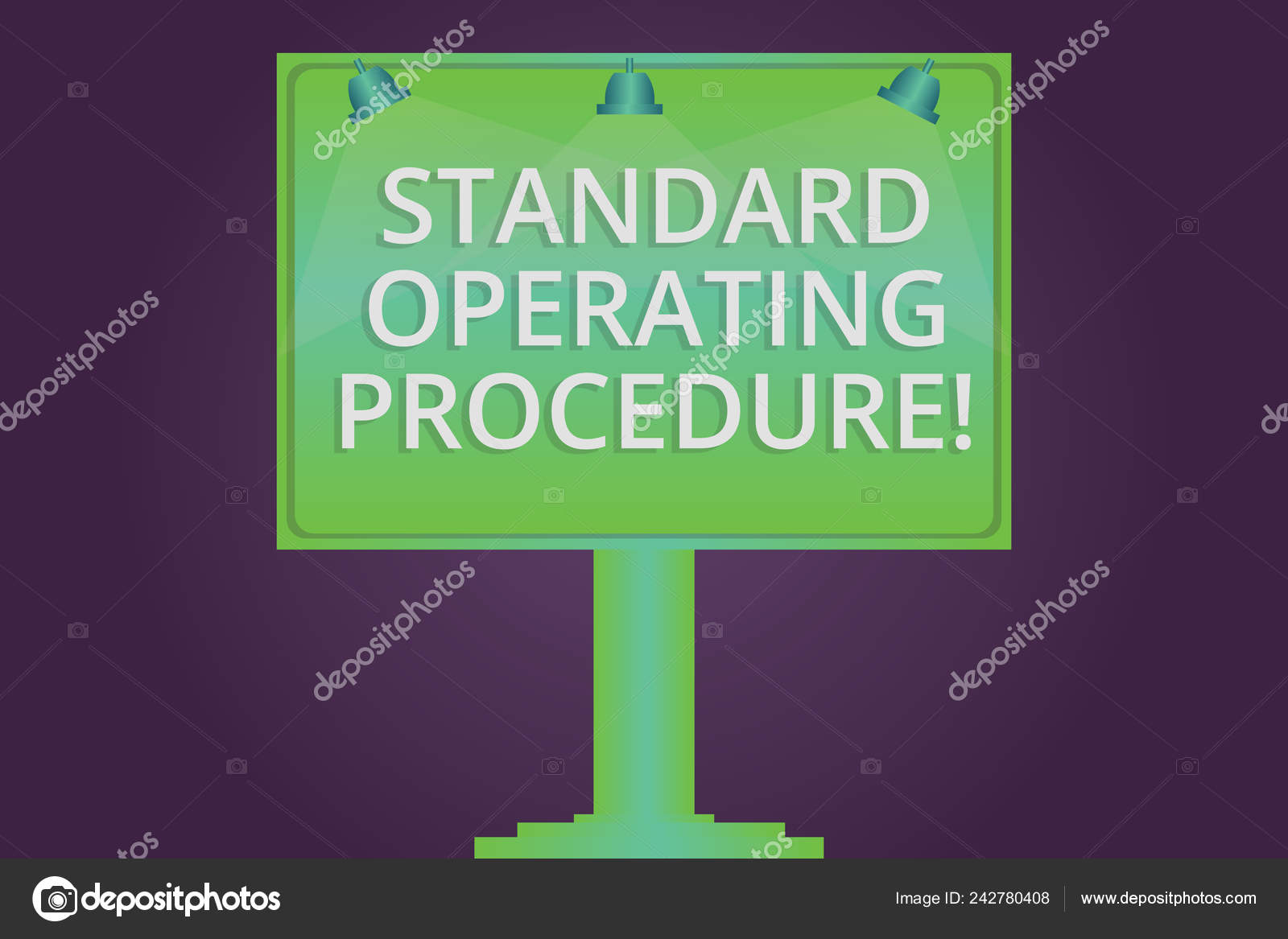 Writing note showing Standard Operating Procedure. Business photo ...