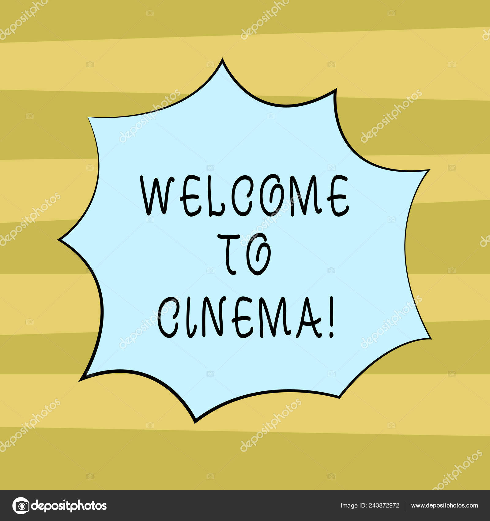 Text sign showing Welcome To Cinema. Conceptual photo introduce someone ...