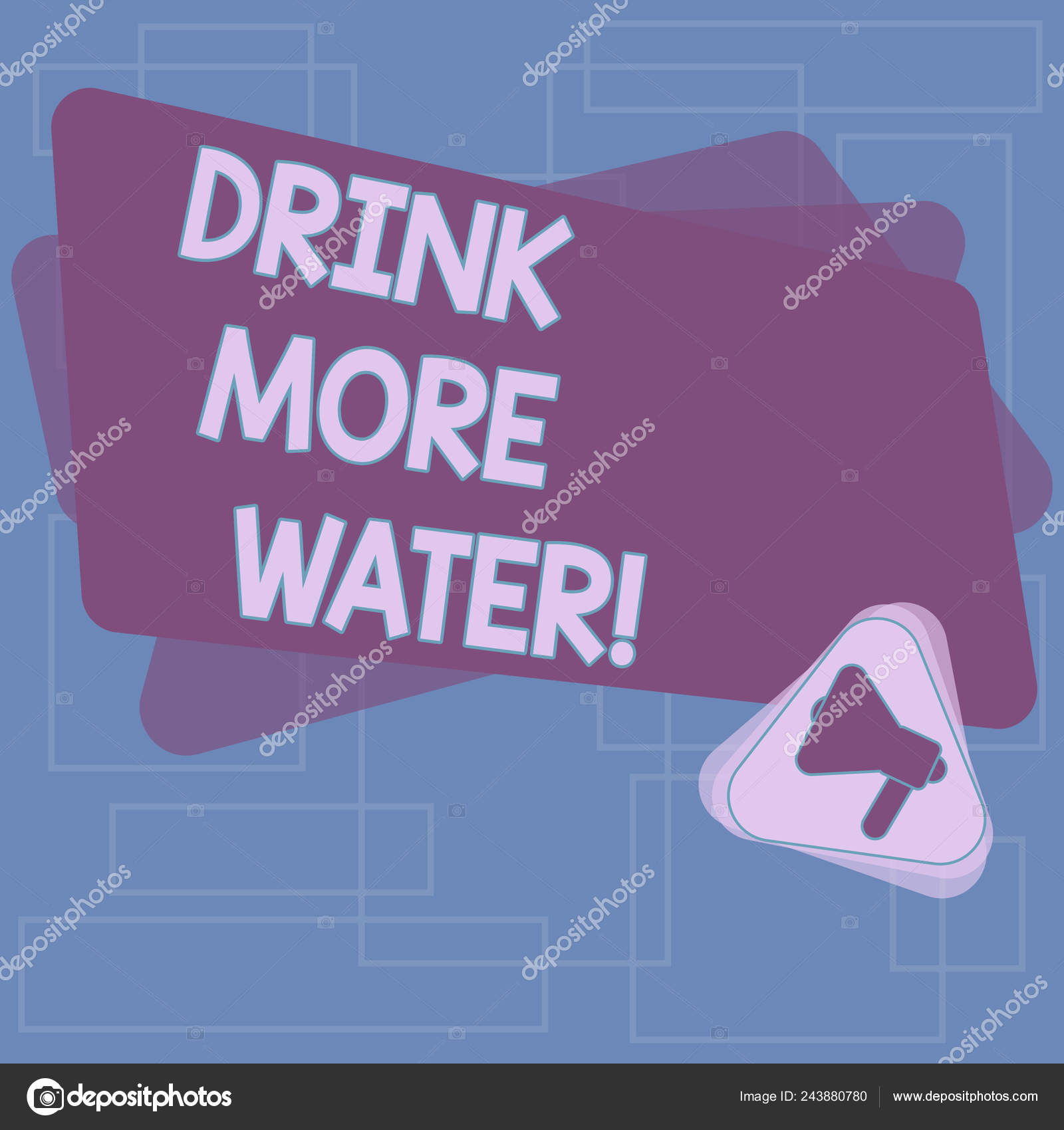 Text sign showing Drink More Water. Conceptual photo increase amount of ...