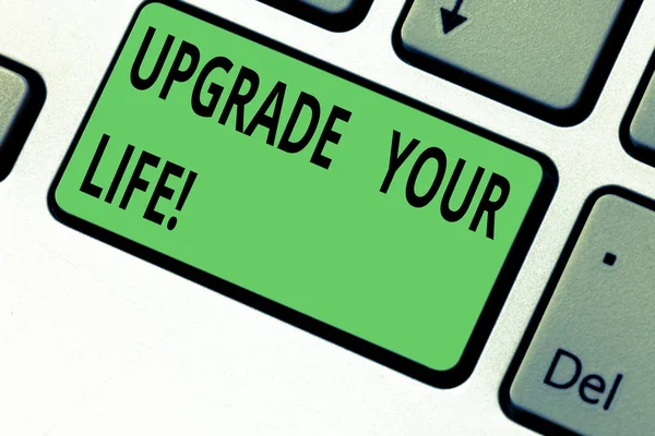 Conceptual hand writing showing Upgrade Your Life. Business photo text ...