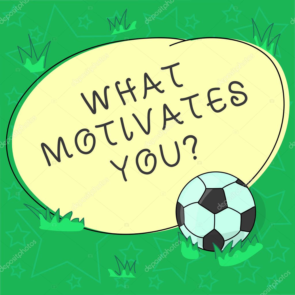 Texto de escritura a mano Lo que te motiva. Concepto significado ...