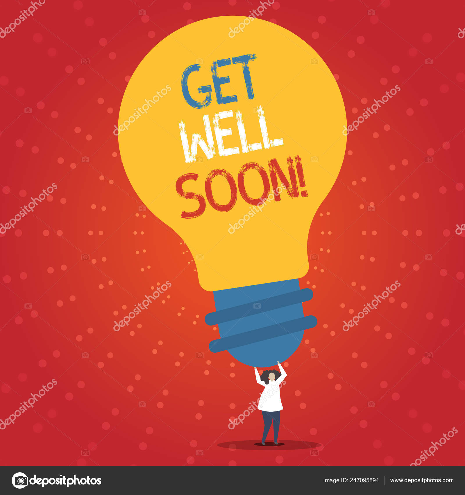 Conceptual hand writing showing Get Well Soon. Business photo ...