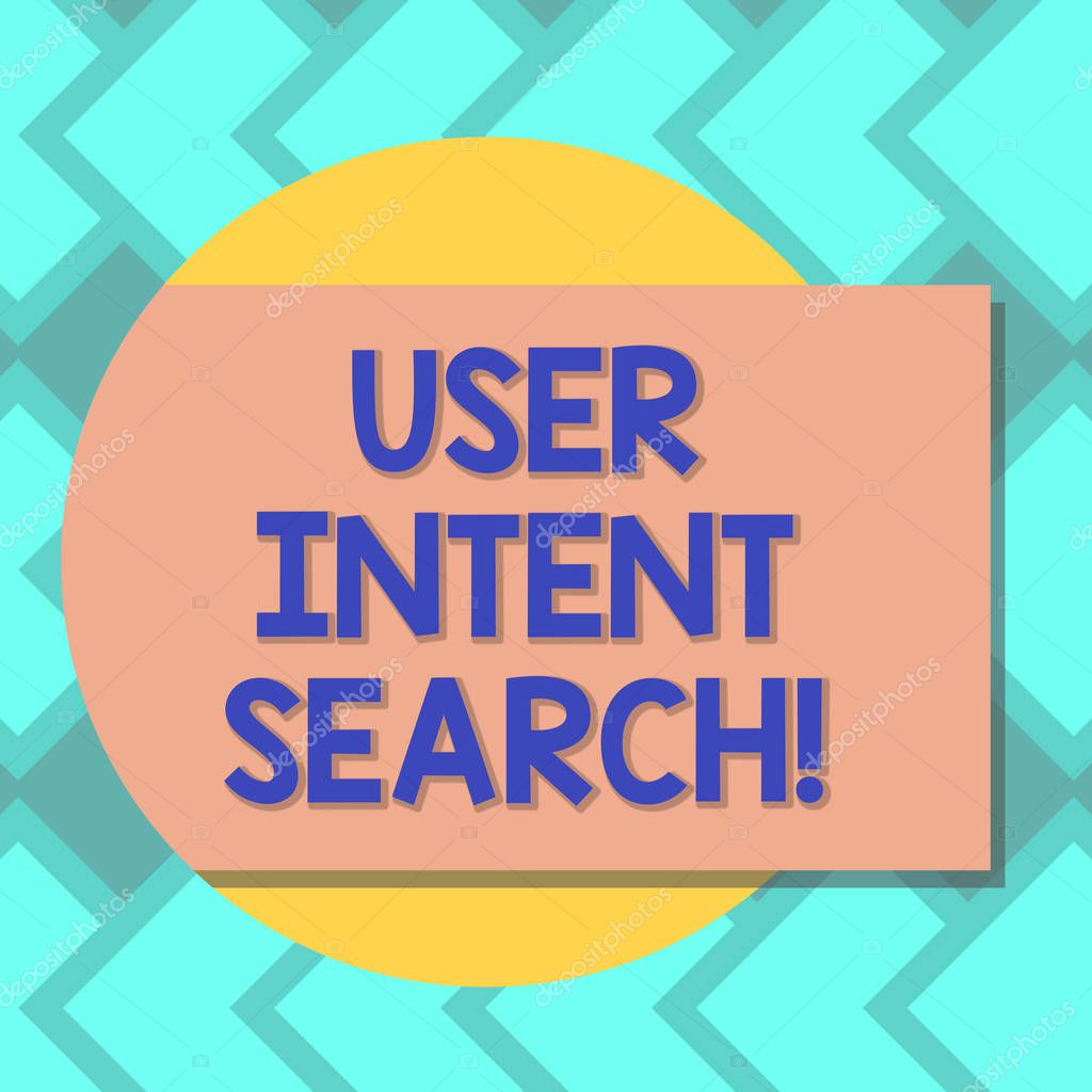 Signo de texto que muestra la búsqueda de intención del usuario. Foto ...