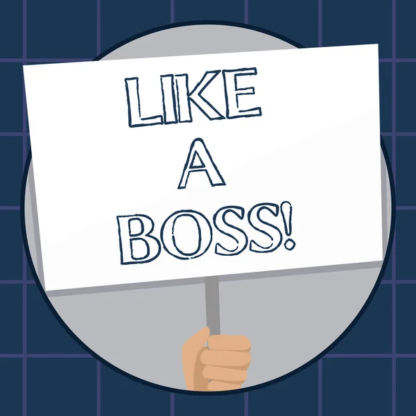 Conceptual hand writing showing Like A Boss. Business photo text Acting ...