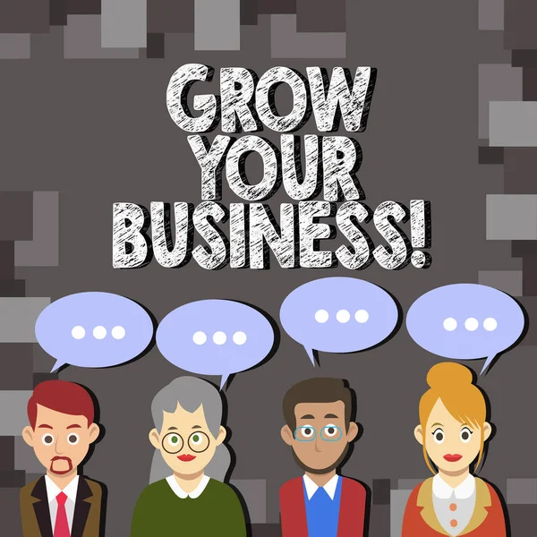 Writing note showing Grow Your Business. Business photo showcasing ...