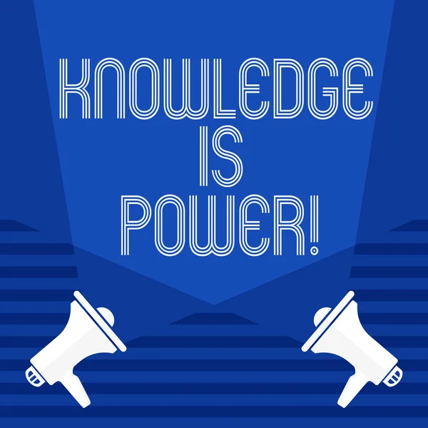 Text sign showing Knowledge Is Power. Conceptual photo learning will ...
