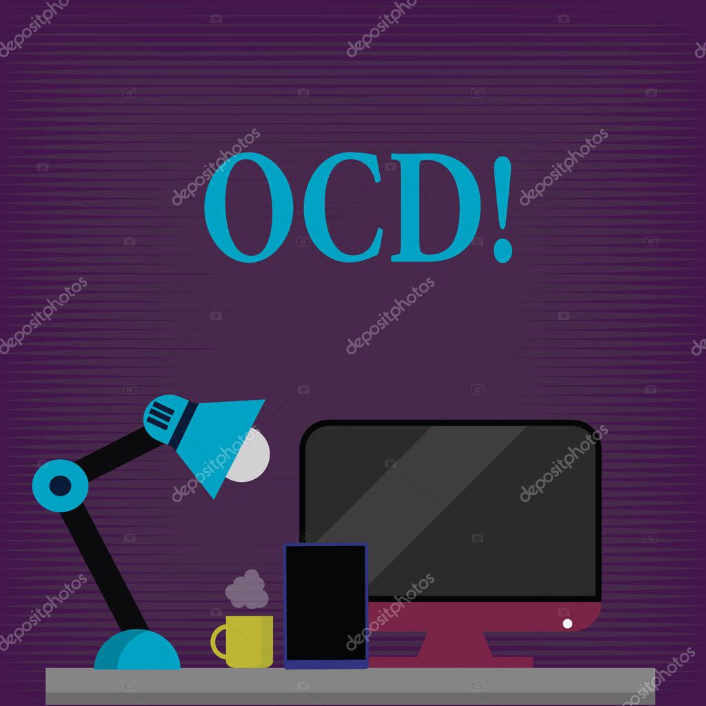 Escritura manual conceptual que muestra Ocd. Foto de negocios mostrando ...