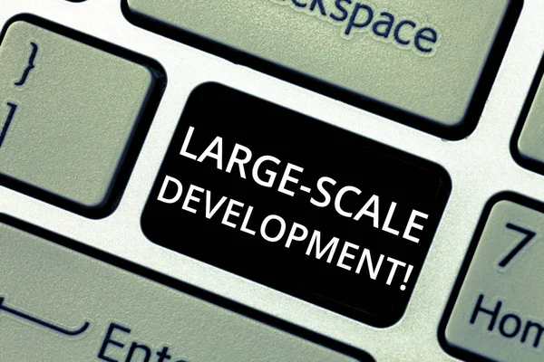 Word writing text Large Scale Development. Business concept for Develop ...