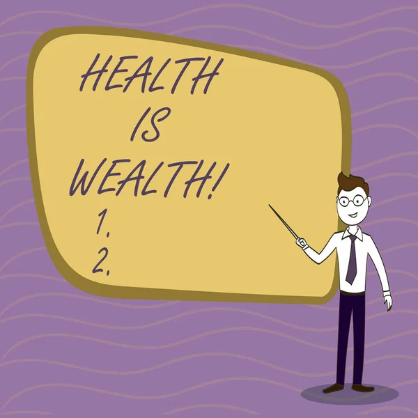 Handwriting text writing Health Is Wealth. Concept meaning being in ...