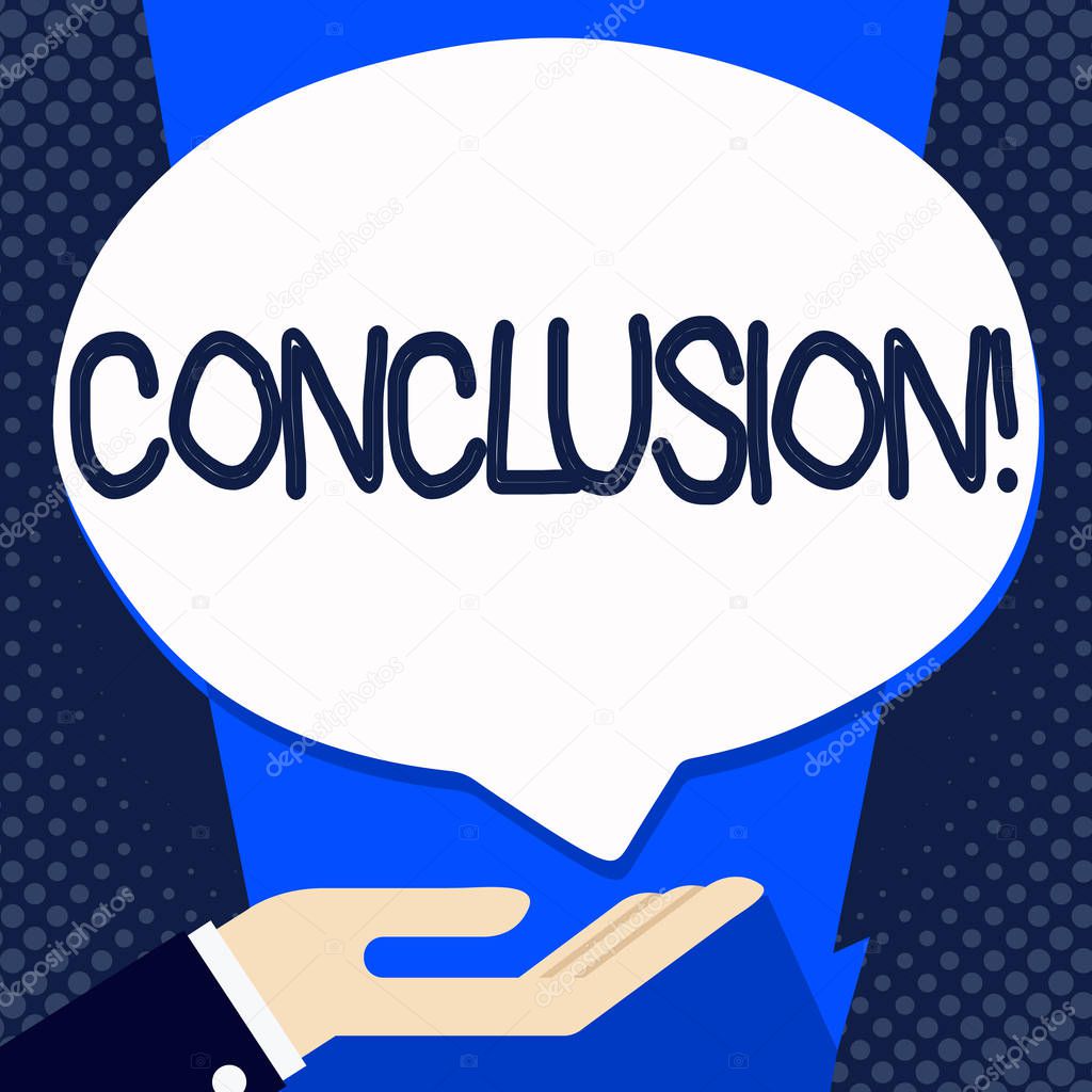 Escritura a mano redacción de texto Conclusión. Concepto significado ...