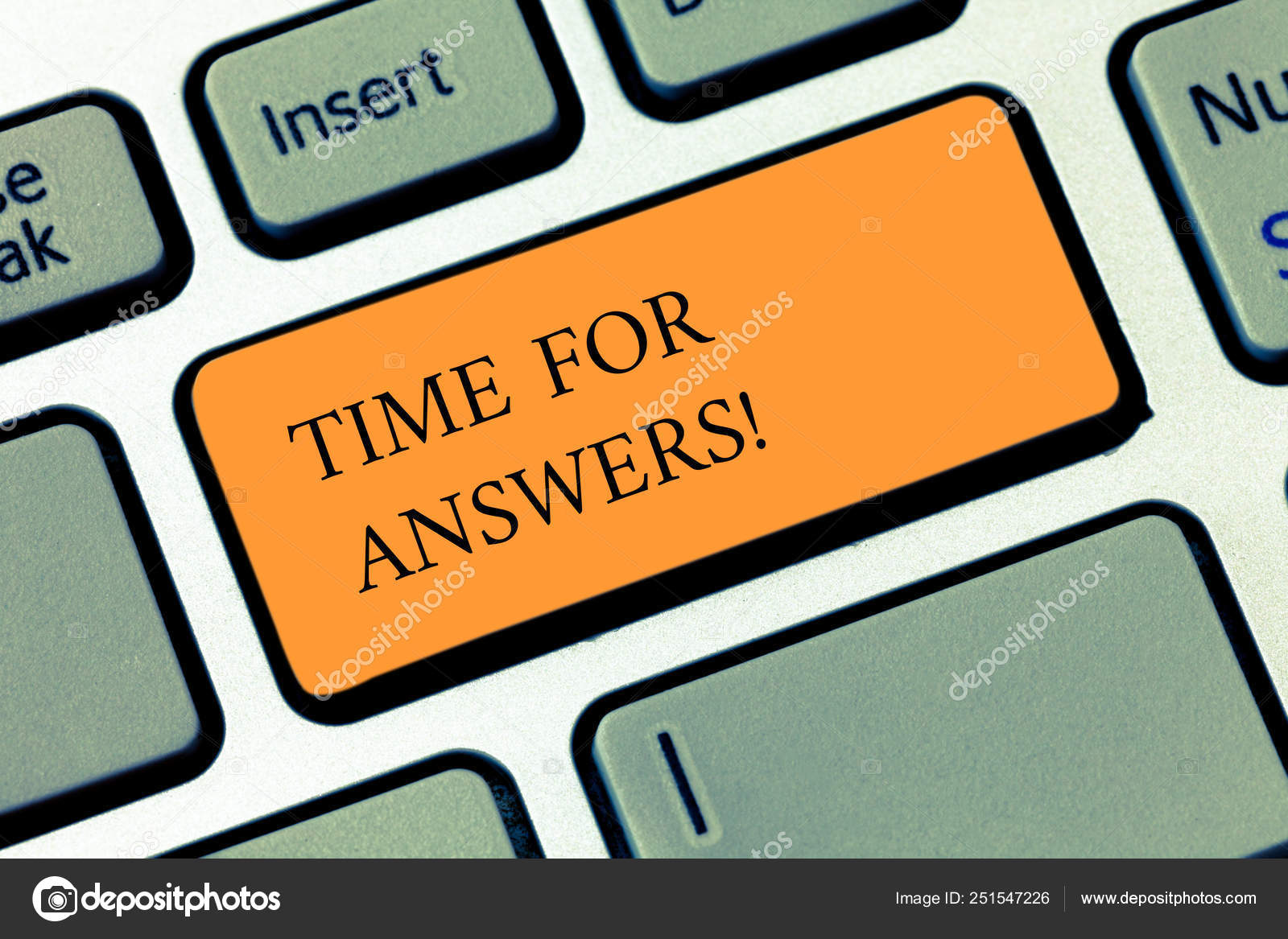 Handwriting text writing Time For Answers. Concept meaning right moment ...