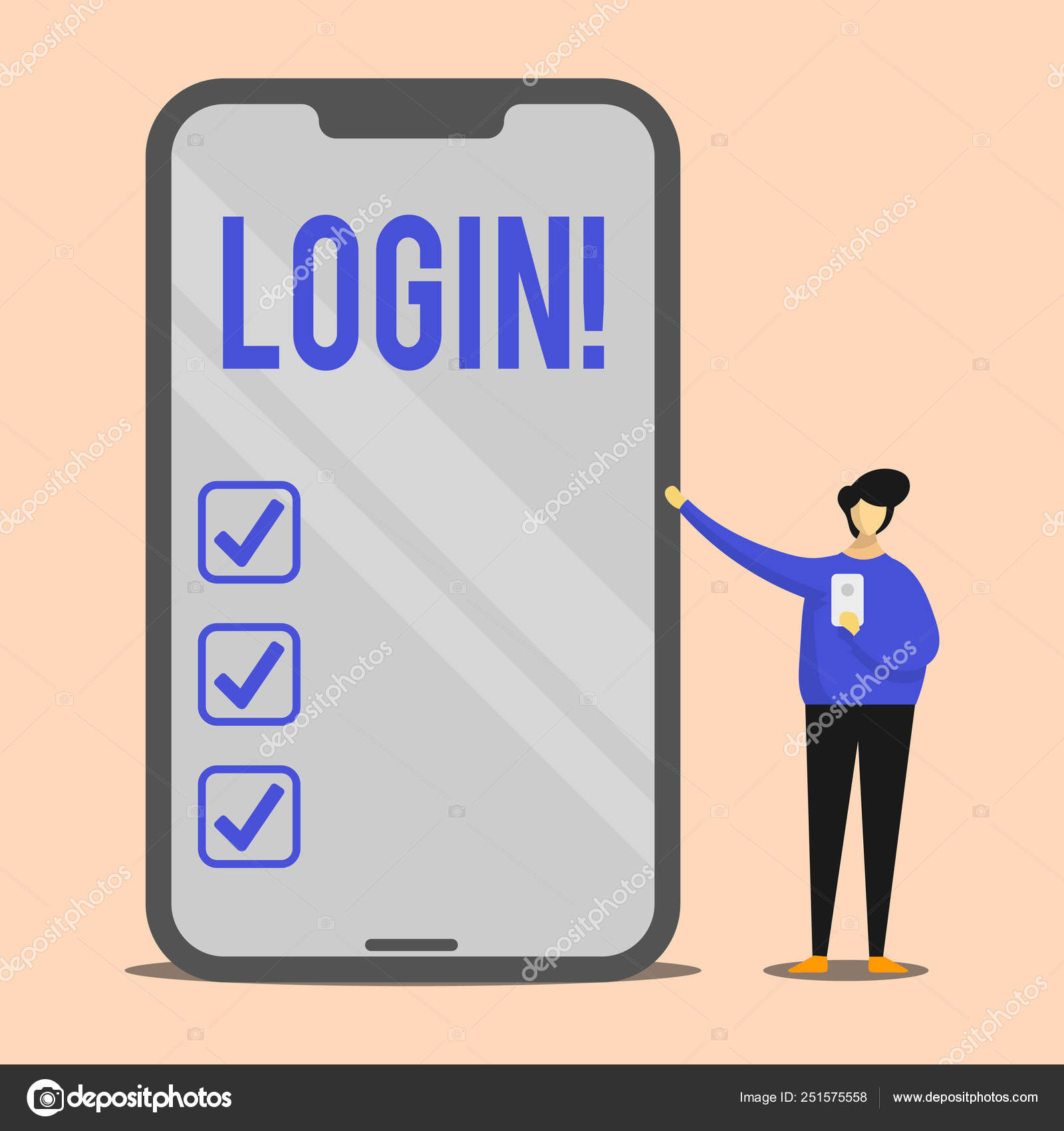 Handwriting text Login. Concept meaning Act of entering into a computer ...