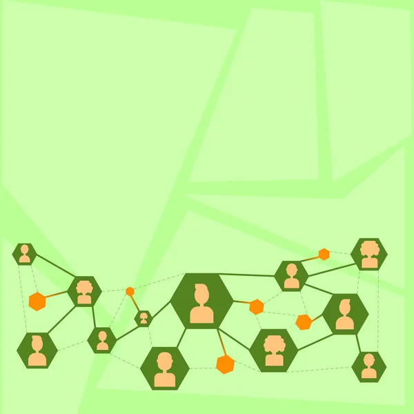 Illustration of Chat Head Icons with Avatar and Connecting Lines ...