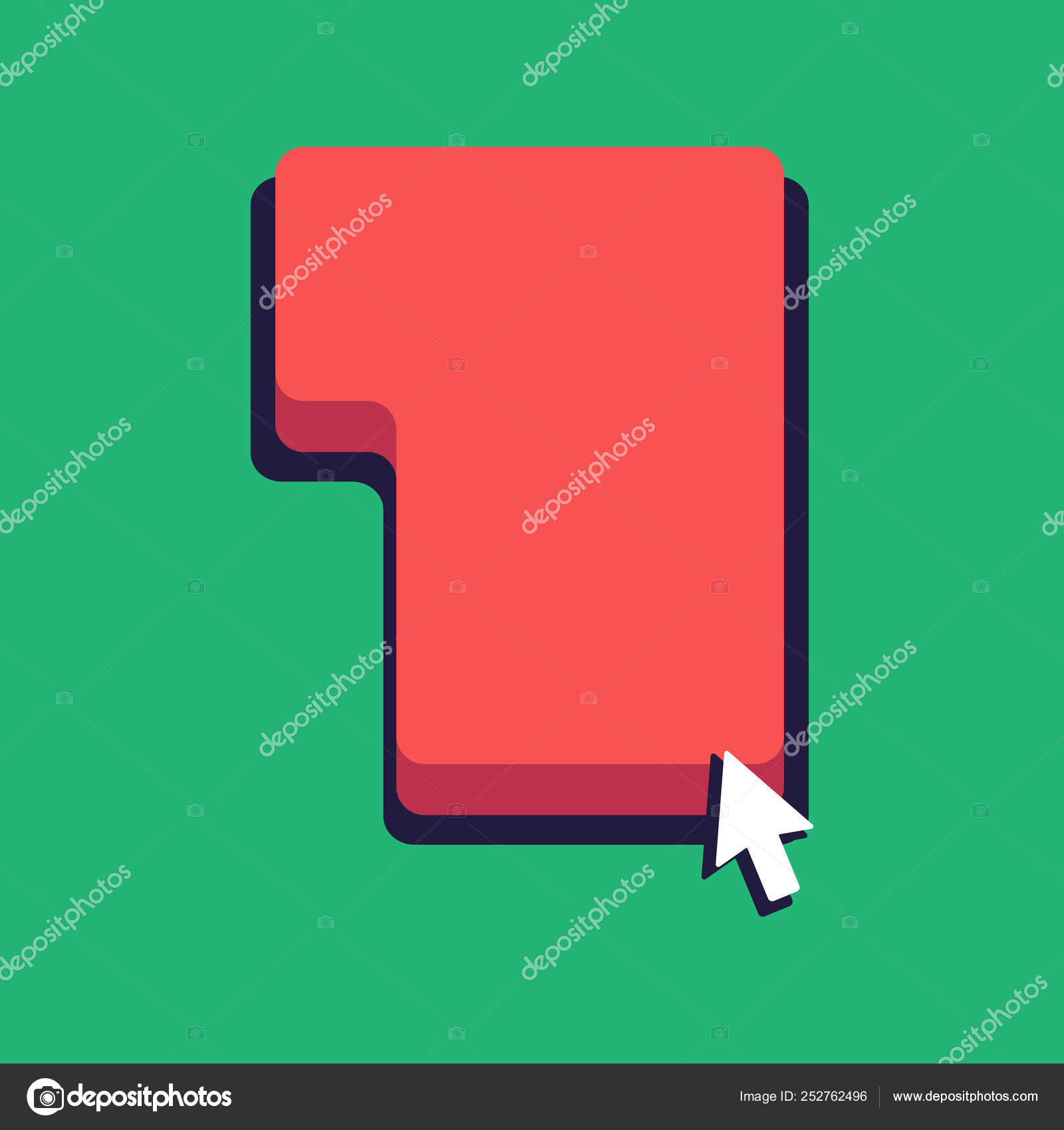 Small Arrow Touching the Keyboard Command Key with Shadow. Cursor ...